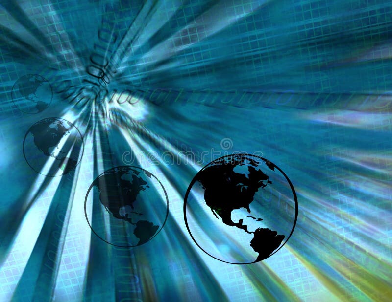 Binary Earth Globes ( Blue) Stock Illustration - Illustration of blue ...