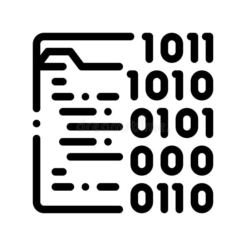 Binary File Icon Vector Isolated on White Background, Logo Concept of ... Binary File Icon Vector Isolated on White Background, Logo Concept of ...