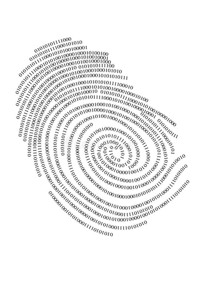 Binary finger print stock vector. Illustration of black - 20506245
