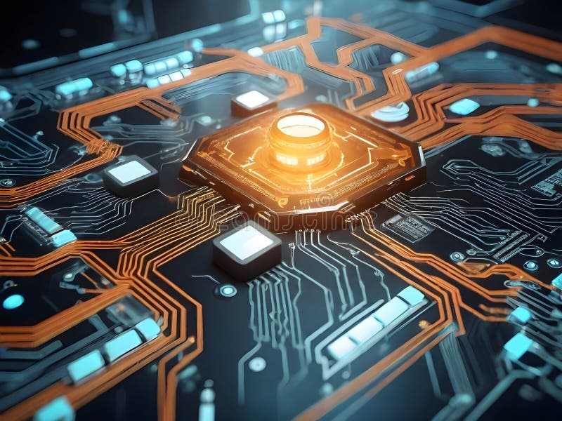 Binary Fusion: Futuristic Circuitry for Business Innovation Stock ...