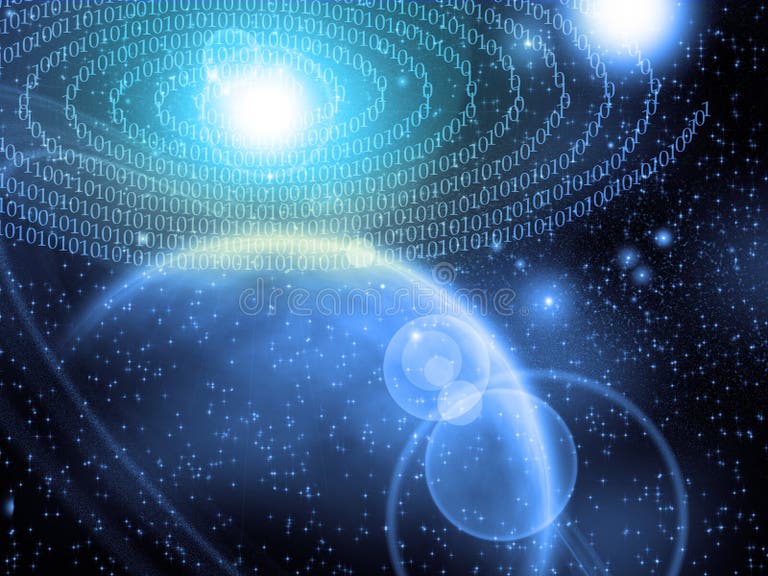 Cosmic Binary Code Background Stock Illustrations – 780 Cosmic Binary ...