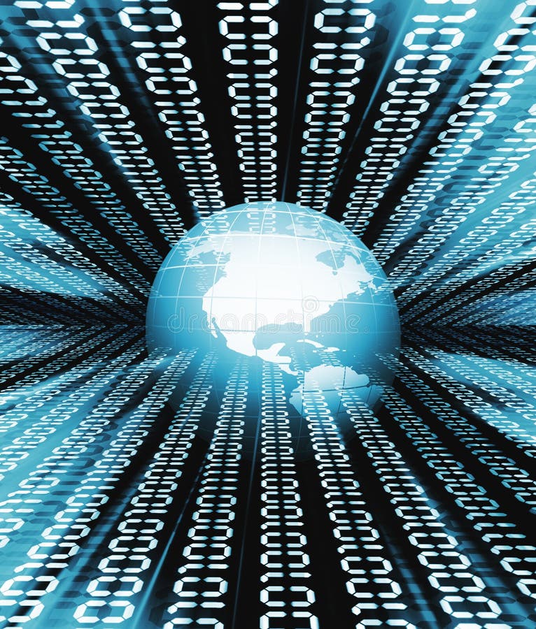Binary World stock illustration. Illustration of computer - 37297