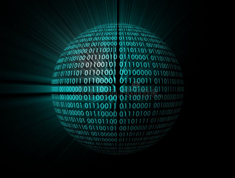 Binary Globe stock illustration. Illustration of transfer - 7038741