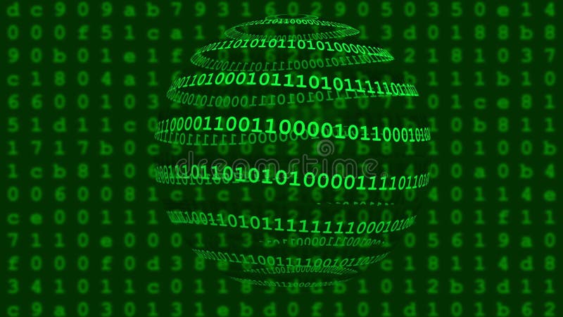 Binary and Hex Computer Globe Animation Stock Video - Video of ...