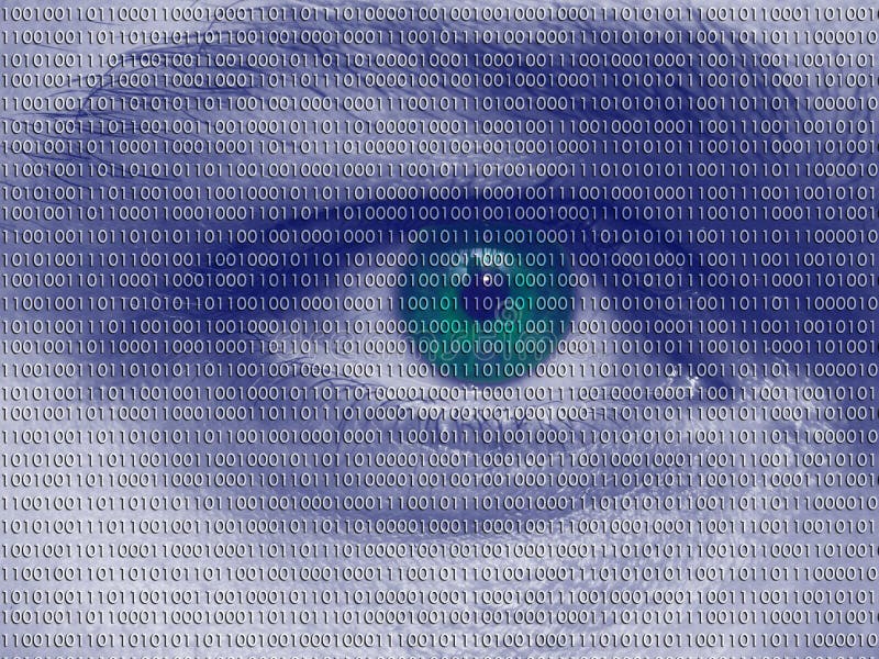 Man monitoring binary code stock photo. Image of inspecting - 15951908