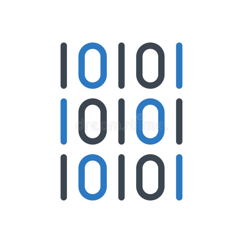 Binary Vector Glyph Colour Icon Stock Vector - Illustration of flat ...