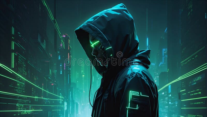 Binary Illusions: Unveiling the Code Wizard. Generative AI Stock ...