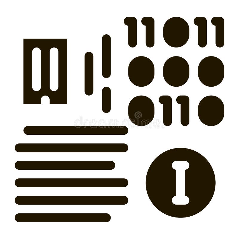 Binary Information Icon Vector Glyph Illustration Stock Vector ...