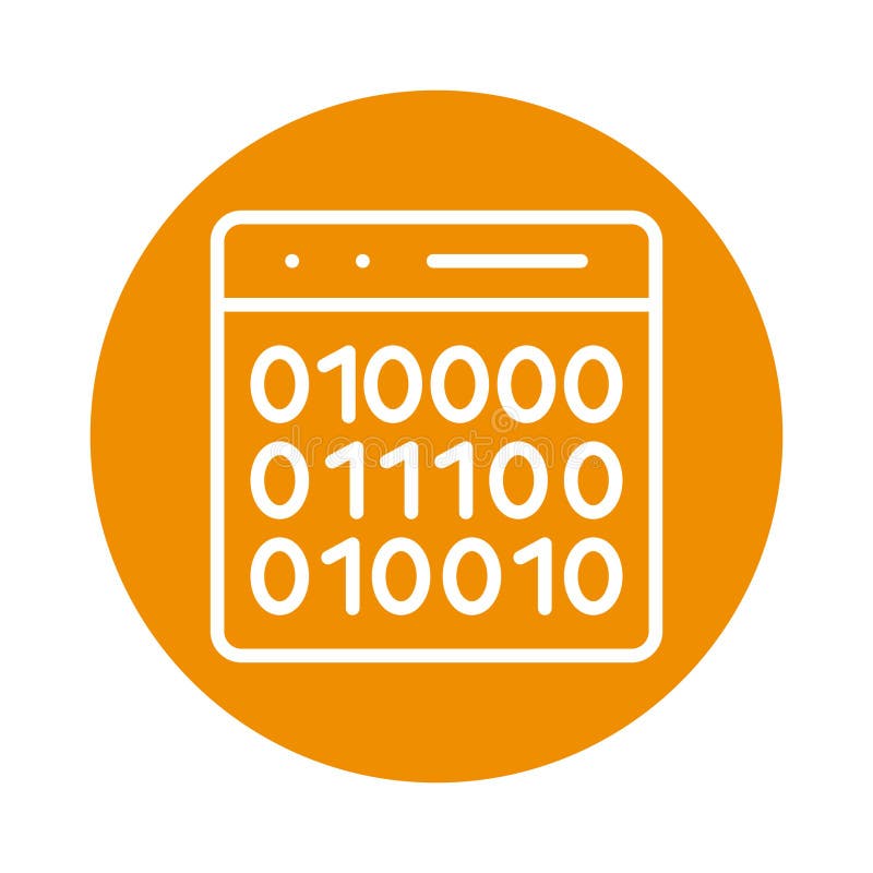 Binary Interface Isolated Vector Icon Which Can Easily Modify or Edit ...