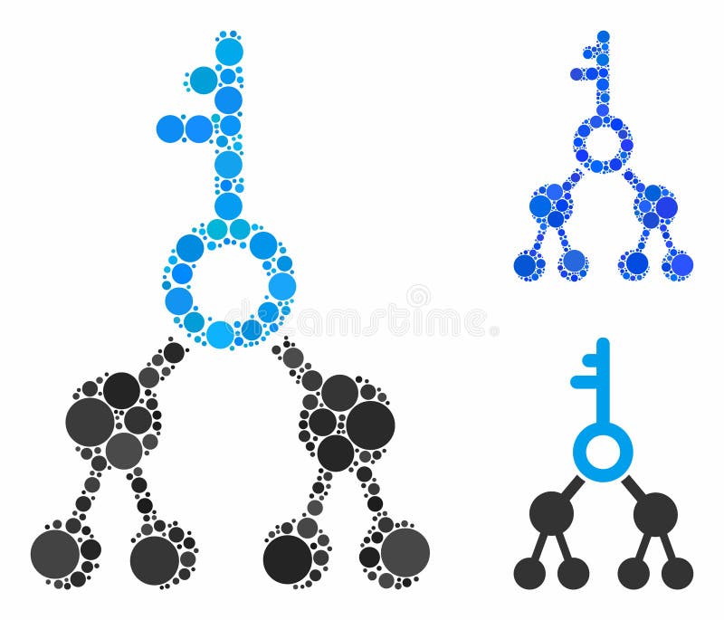 Binary Key Composition Icon of Circles Stock Vector - Illustration of ...