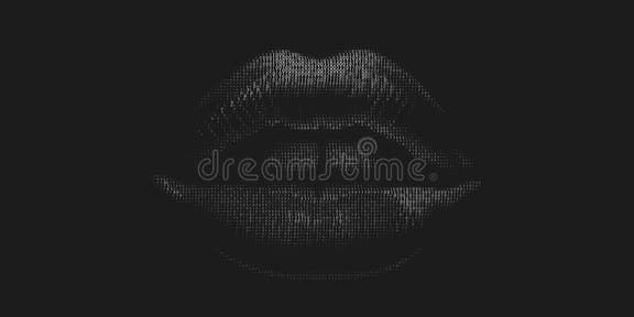 Binary Lips. Digital Love. Cyber Kiss. Stock Vector - Illustration of ...