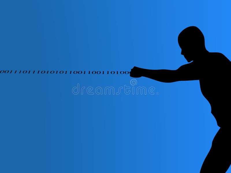 Binary Man stock vector. Illustration of work, numbers - 2802879