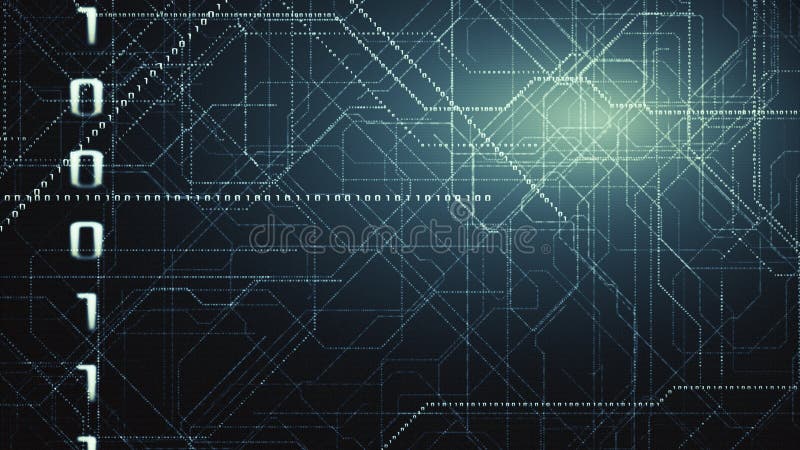 Binary Code Background. Cloud Computing, IOT and Artificial Intelligence AI Concept Stock ...