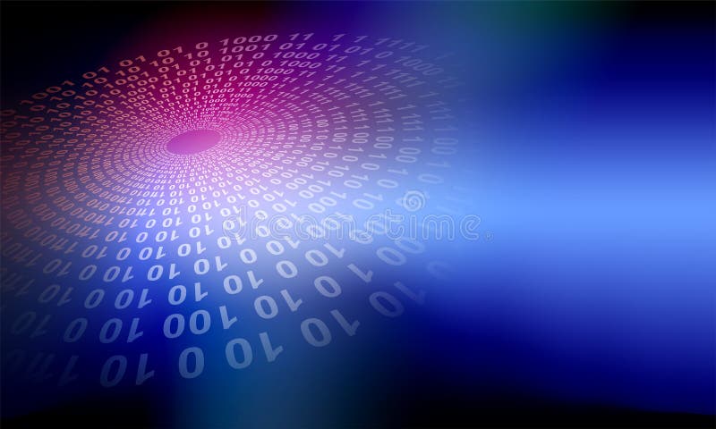 Binary Matrix Code On The Screen. Numbers Of The Computer Matrix. The ...