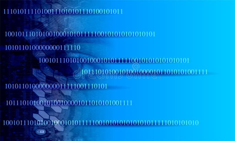 Binary Matrix Code on the Screen. Numbers of the Computer Matrix. the ...