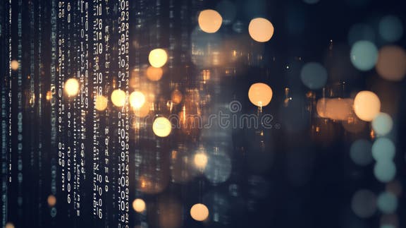 Binary Matrix Code with White Numbers on a Black Background, Ideal for ...