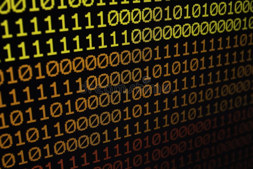 Binary Matrix Computer Data Code Seamless Background. Stock Image ...