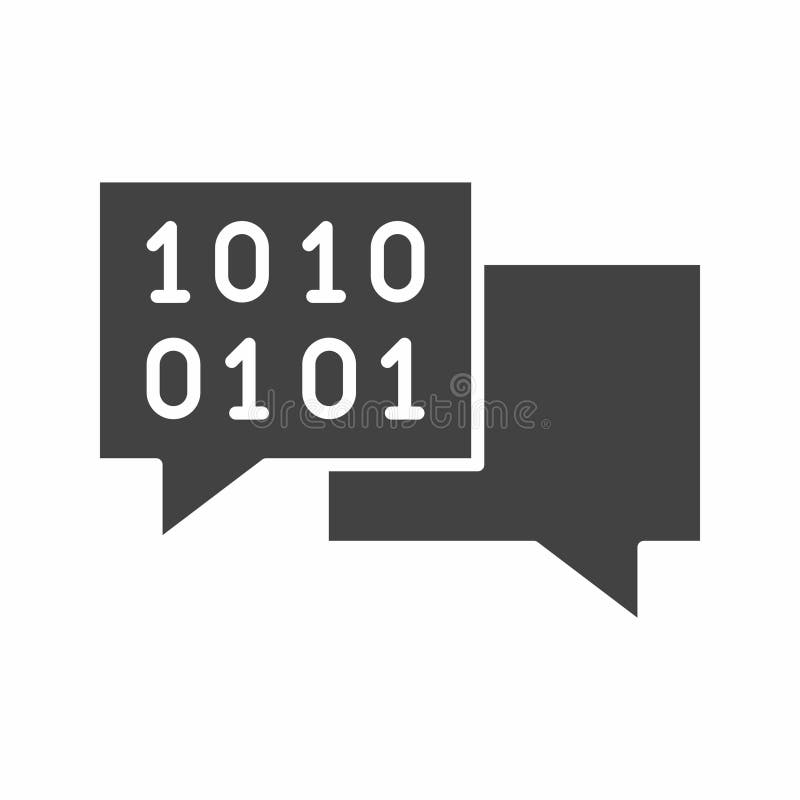 Binary Messages Icon Vector Image. Stock Vector - Illustration of line ...