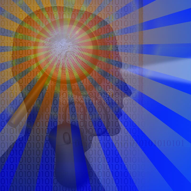 Binary Mind stock illustration. Illustration of network - 3012947
