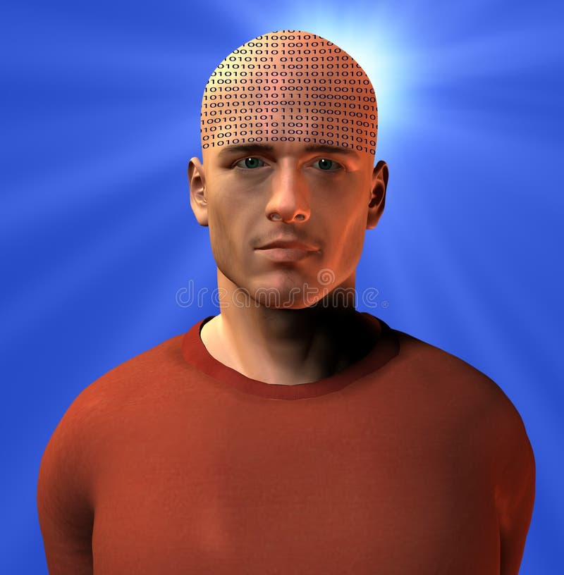 Binary Mind stock illustration. Illustration of front - 78648110