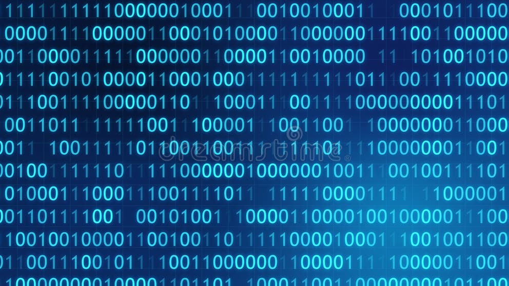 Binary Moving Horizontal Bg Coding Programming Bg Hacker Screen Stock