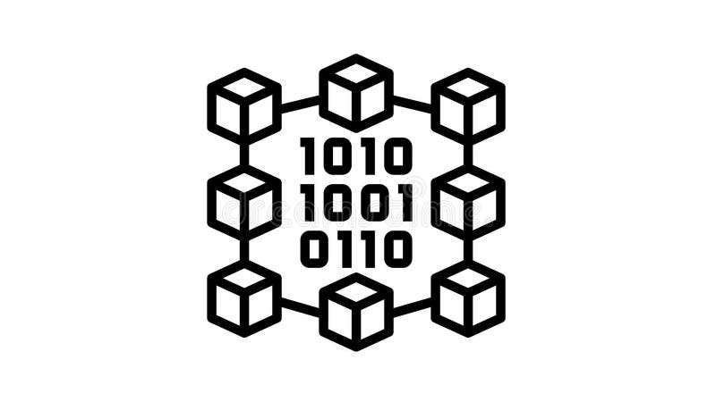 Binary Neural Network Line Icon Animation Stock Footage - Video of ...