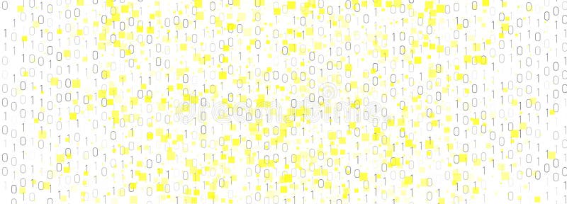 Binary Number Background. Yellow Tech Banner Stock Vector ...