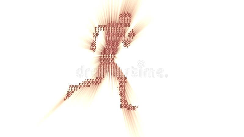 Silhouette of Man Running To the Left on Transparent Background Looping ...
