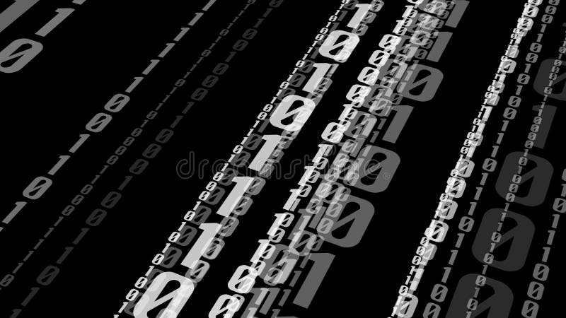 Black Background With Binary Code Language Of Cyber Security And Digital Communication On