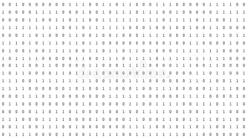 01 or Binary Numbers on the Computer Screen on Monitor Matrix Background, Digital Data Code in ...