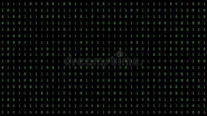 01 or Binary Numbers on the Computer Screen on Monitor Matrix ... 01 or Binary Numbers on the Computer Screen on Monitor Matrix ...