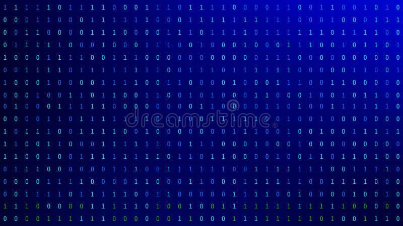 01 or Binary Numbers on the Computer Screen on Monitor Matrix Background, Digital Data Code in ...