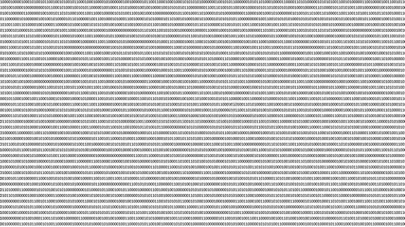 Binary Numbers on the Digital Computer Screen on White Monitor ...