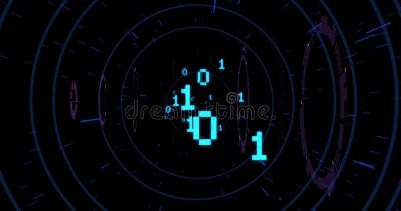 Binary Numbers and Digital Patterns Forming Futuristic Data Tunnel Animation Stock Video - Video ...