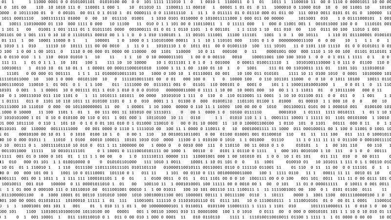 Binary Numbers on the Digital Computer Screen on White Monitor ...