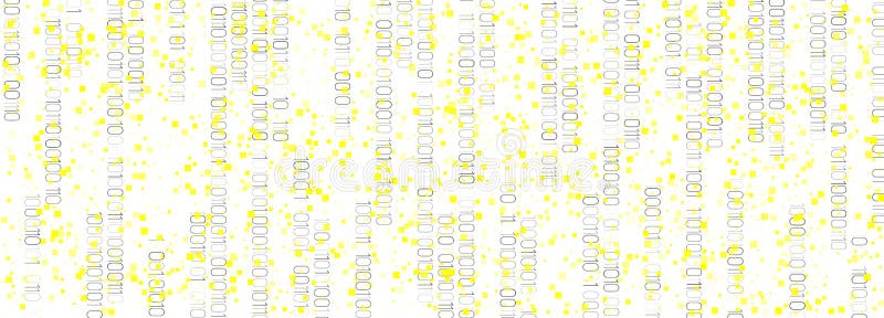 Binary Numbers Movement. Red Tech Poster Stock Illustration ...