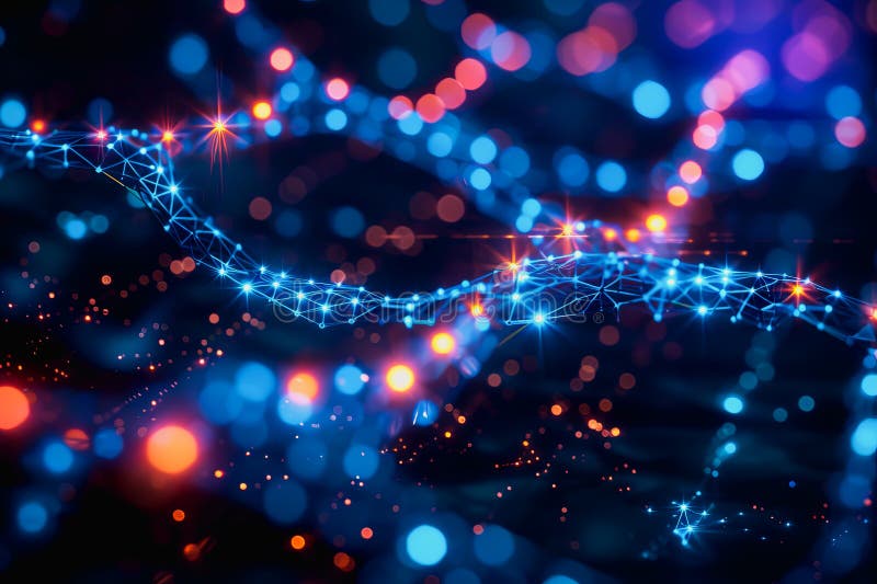 Binary Numeric Data Transmission Chain of Nodes Connected in a Network ...