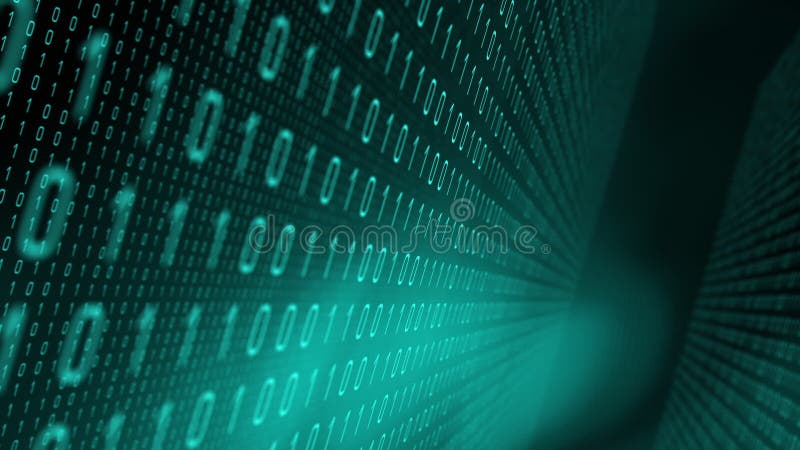 Binary One Zero Abstract Dark Background, Neural Network Code Stock Footage - Video of abstract ...