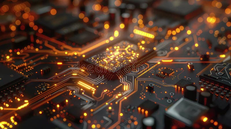 Binary Path on Silicon CPU, 4K Animation Video Looping Stock Video ...