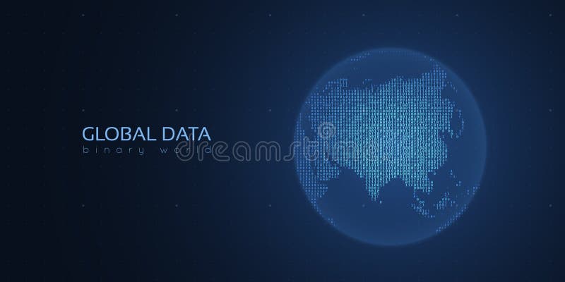 Binary Planet Earth. Big Data Global Analytics. Worldwide Data ...