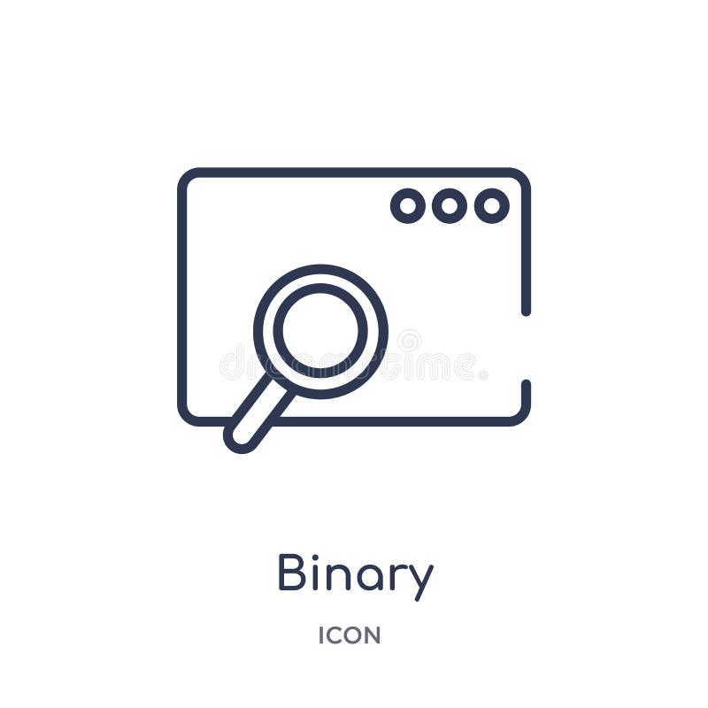 Binary Processed Mobile Analysis Icon from Technology Outline ...