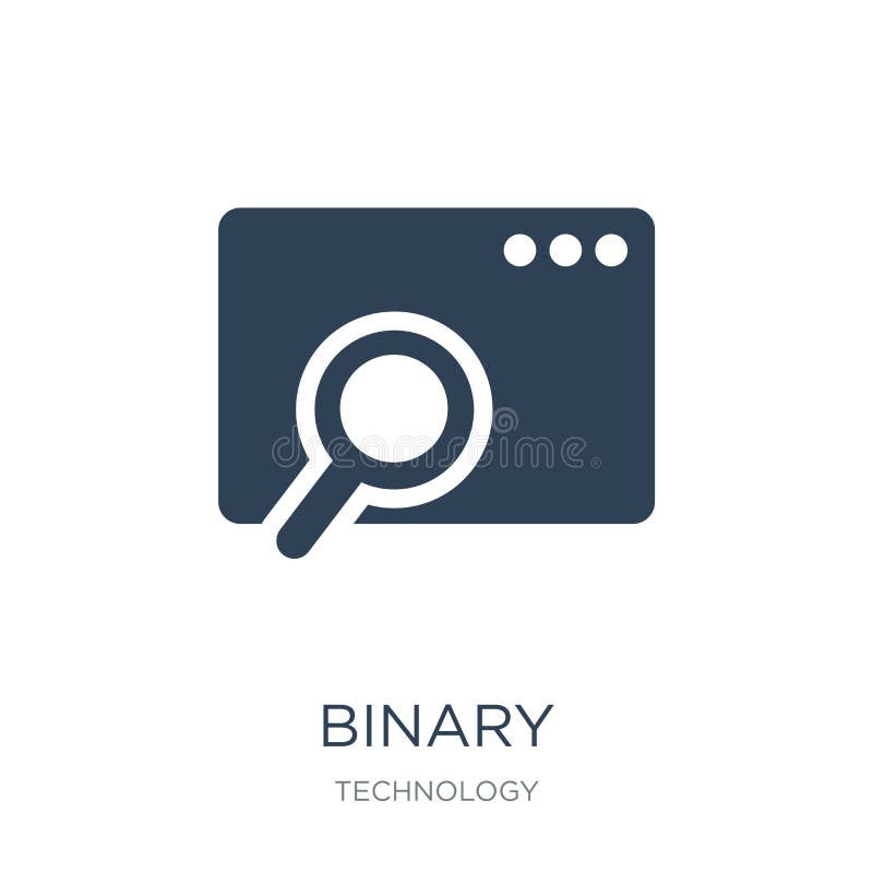 Binary Processed Mobile Analysis Icon in Trendy Design Style. Binary ...
