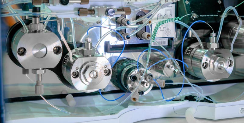 Binary Pump in HPLC System. High Performance Liquid Chromatography at Analytical Chemistry ...