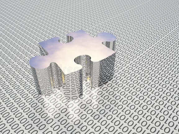 Binary puzzle stock illustration. Illustration of coding - 27127894