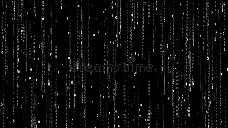 Binary Rain. Abstract Backdrop Background. Digital Data Stream Matrix ...