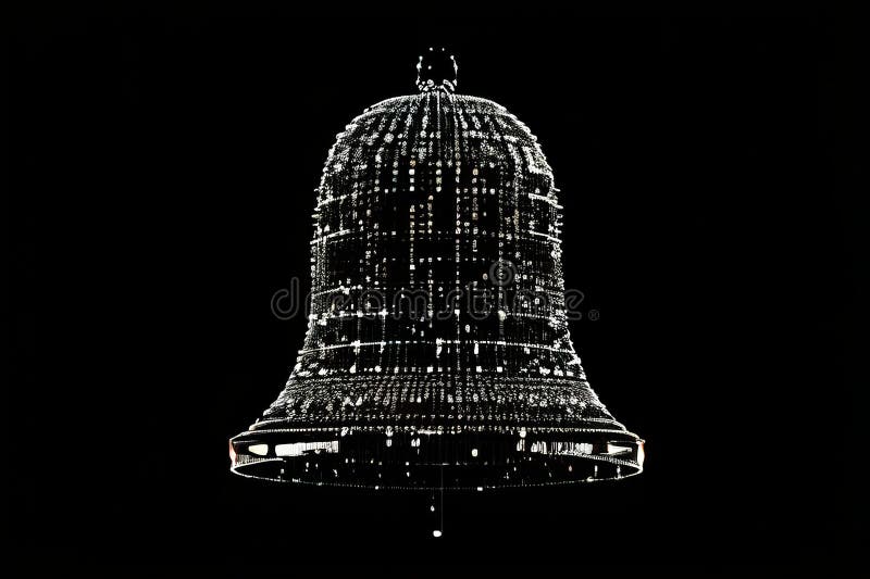 Binary School Bell a School Bell Depicted in Ascii Art with Its Stock ...