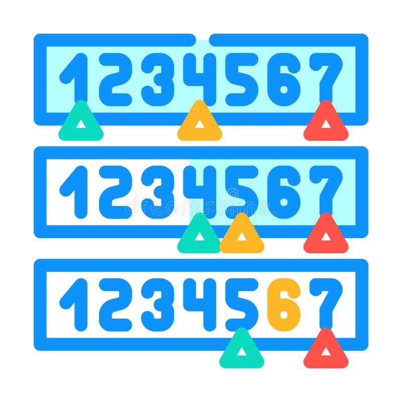Binary Search Algorithm Color Icon Vector Illustration Stock Illustration Illustration Of