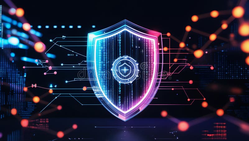 Binary Shield Matrix stock illustration. Illustration of shield - 361501593