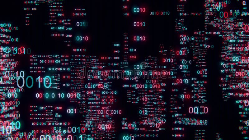 Binary Skyline the Digital Pulse of the City Loop Animated Stock Video ...