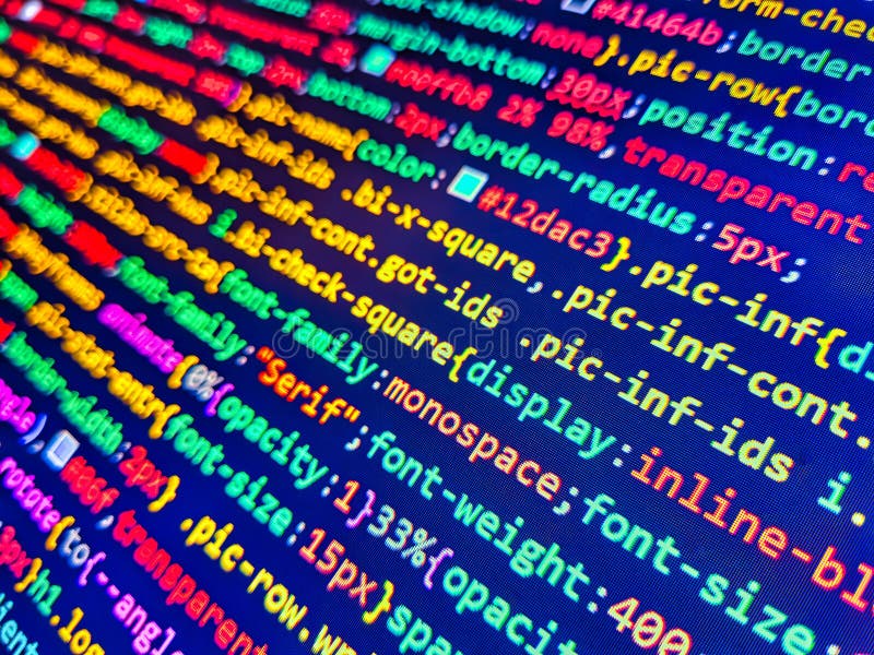 Background of Software Developer Script. Abstract Source Code Background Stock Image - Image of ...